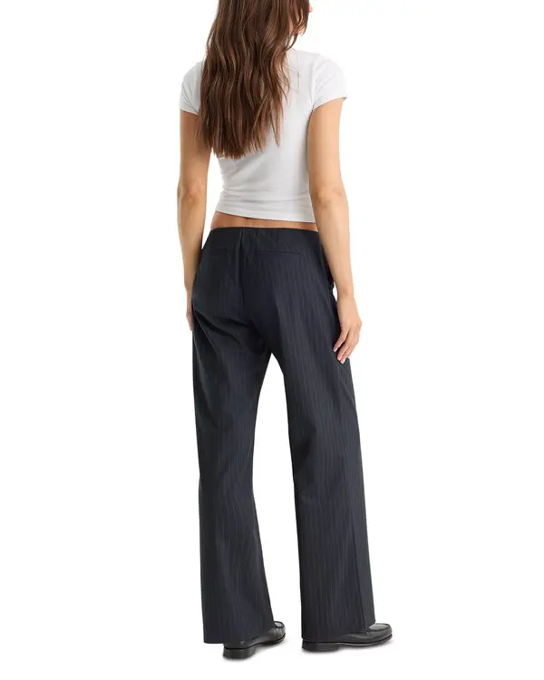 Good American Low Rise Wide Leg Trousers