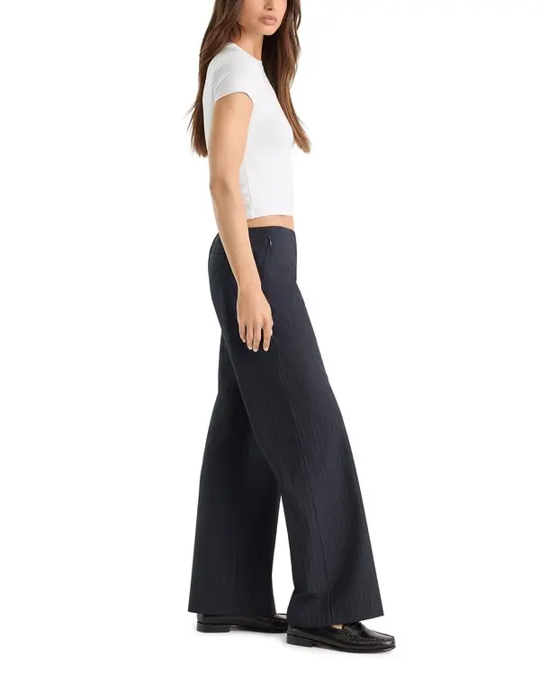 Good American Low Rise Wide Leg Trousers