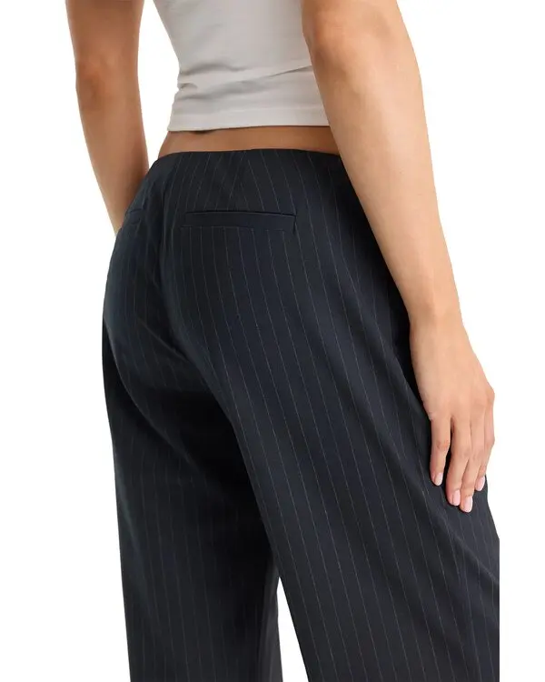 Good American Low Rise Wide Leg Trousers