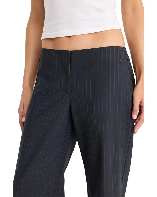 Good American Low Rise Wide Leg Trousers