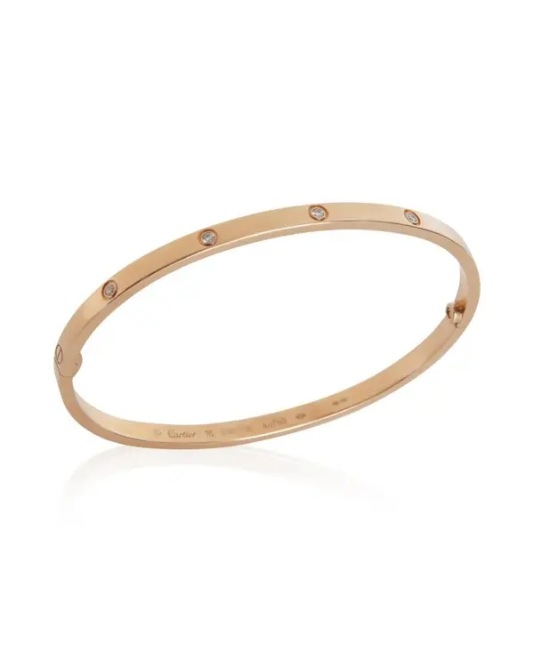 CARTIER Small Model Love 18k Rose Gold Bracelet