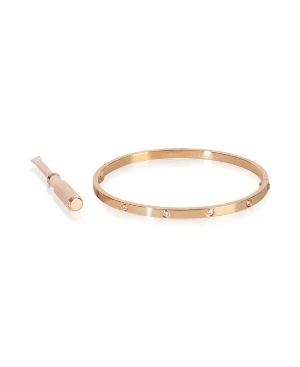 CARTIER Small Model Love 18k Rose Gold Bracelet