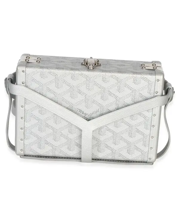 Goyard Precious Metals Goyardine Canvas Minaudiere Trunk Handbag