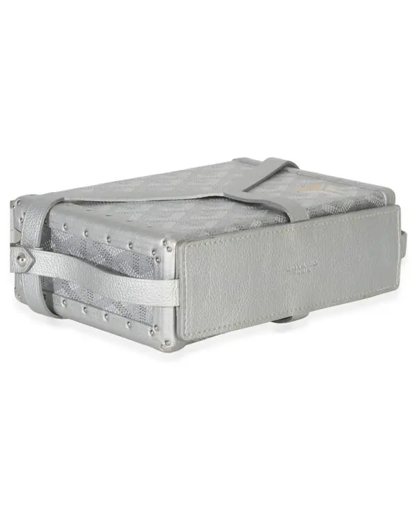 Goyard Precious Metals Goyardine Canvas Minaudiere Trunk Handbag