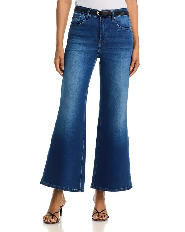 Good American Soft Tech Good High Rise Petite Palazzo Jeans - Indigo