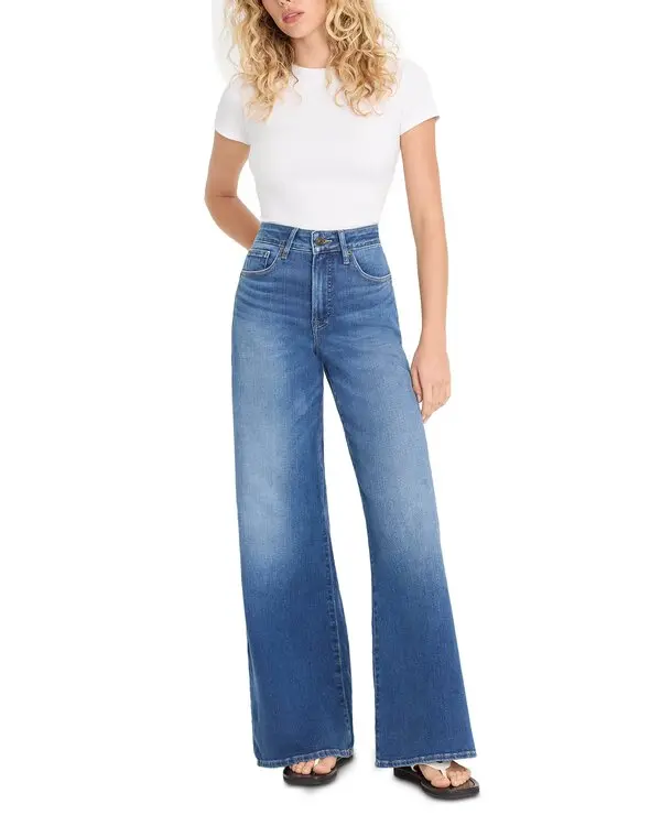 Good American Soft Tech Palazzo Jeans - Indigo