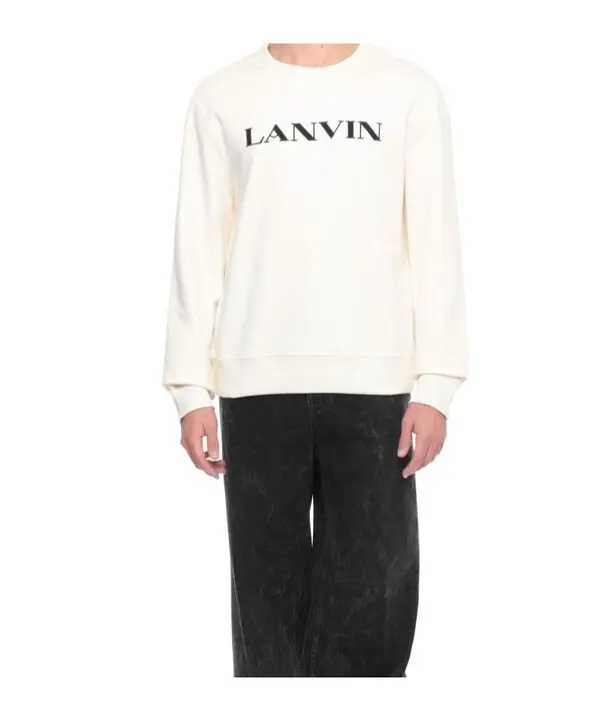 LANVIN Logo Embroidered Crewneck Sweatshirt