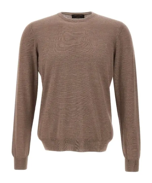 GRAN SASSO Crewneck Pullover - Brown