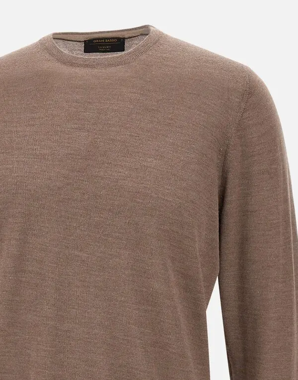 GRAN SASSO Crewneck Pullover - Brown