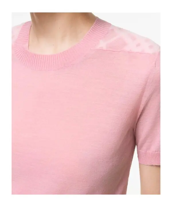 Burberry Check Panel Knit Top