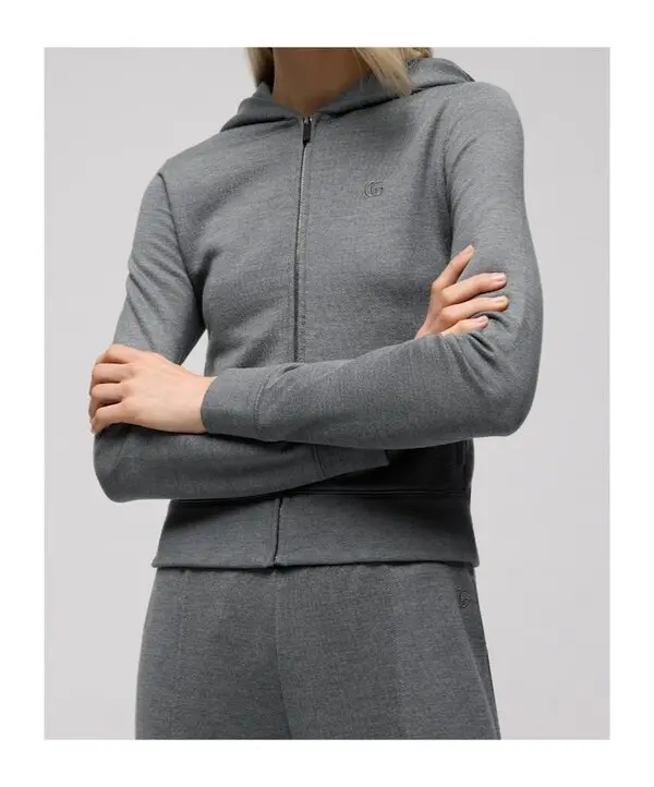 Gucci Cotton Silk Jersey Sweatshirt With Zip
