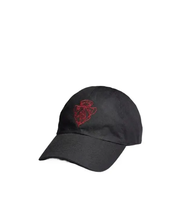 Gucci Cotton Baseball Hat With Crest Embroidery - Black