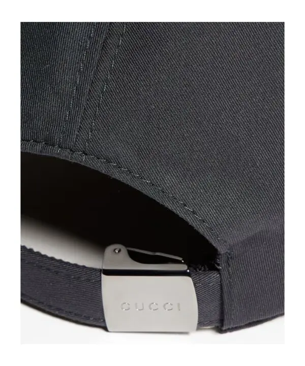 Gucci Cotton Baseball Hat With Crest Embroidery