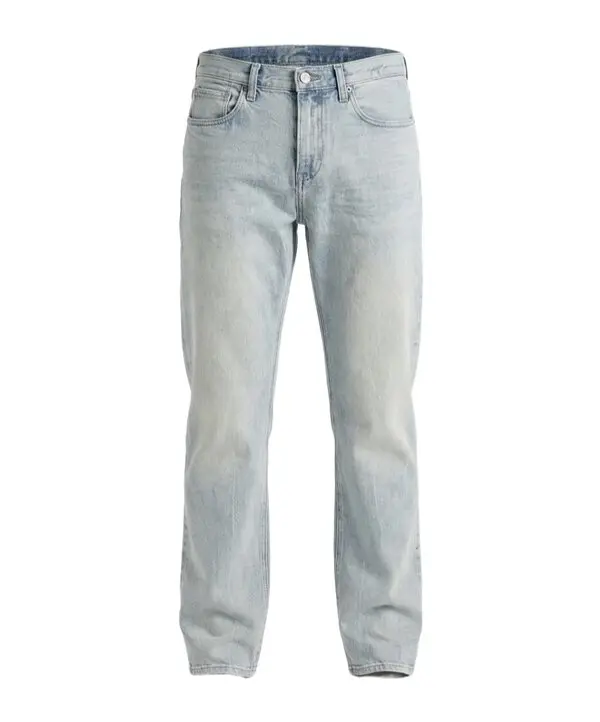 Gucci Slim Fit Marbled-wash Cotton Denim Pants - Light Blue