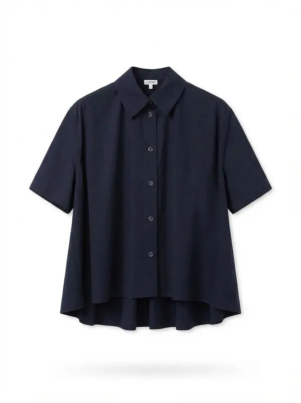 Loewe Short Sleeved Trapeze Shirt - Navy Blue