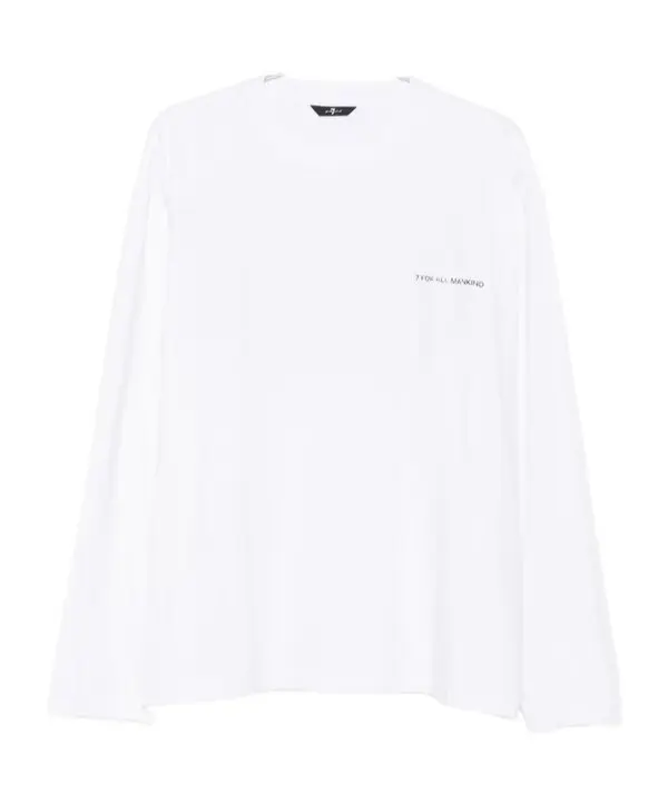 7 For All Mankind Long-sleeved T-shirt - White