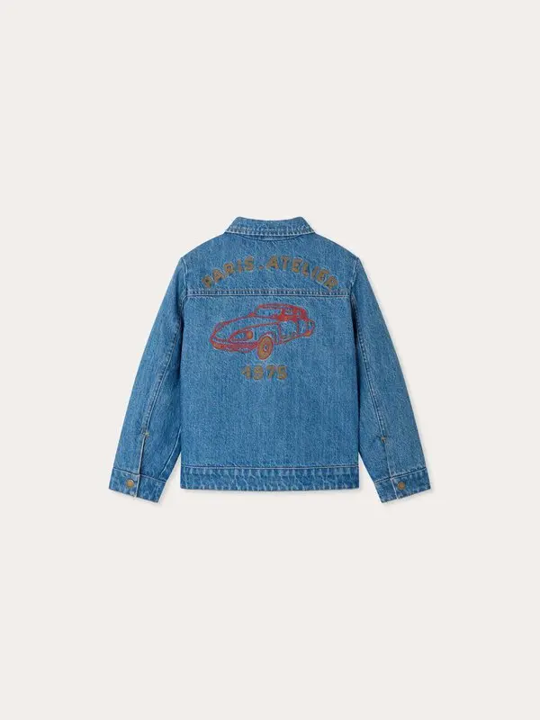 Bonpoint Marvin Reversible Organic Cotton Jacket With Embroidery