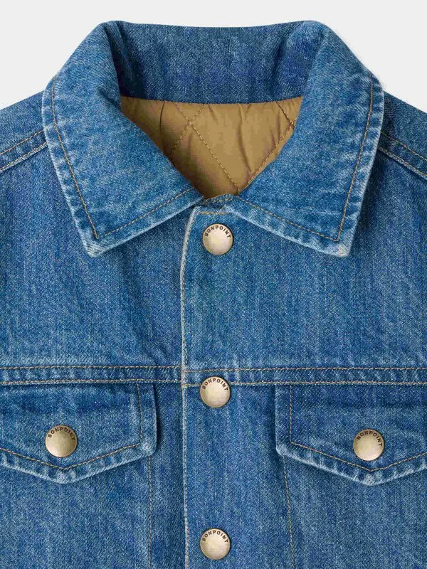 Bonpoint Marvin Reversible Organic Cotton Jacket With Embroidery