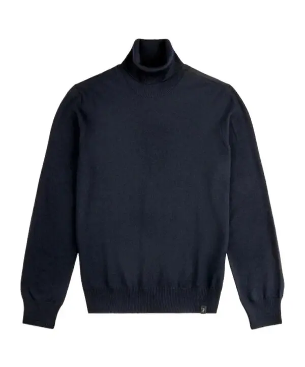 FAY Turtleneck In Merinos Wool - Blue