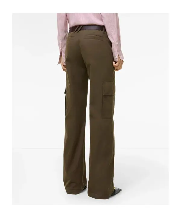 Burberry Gabardine Cargo Pants With Equestrian Knight Design Rivet