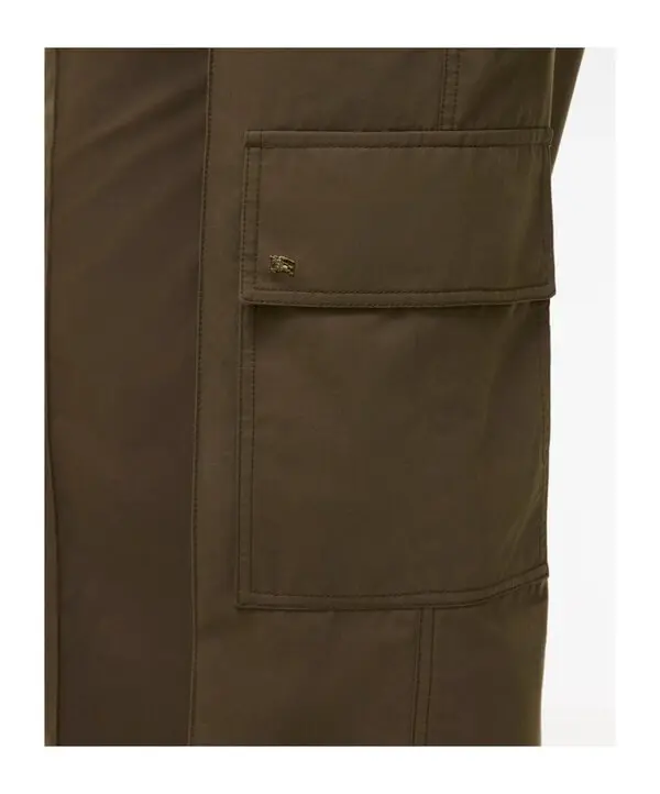 Burberry Gabardine Cargo Pants With Equestrian Knight Design Rivet