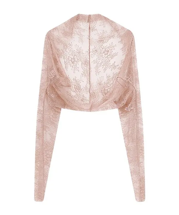 Alberta Ferretti Lace Shrug - Pink