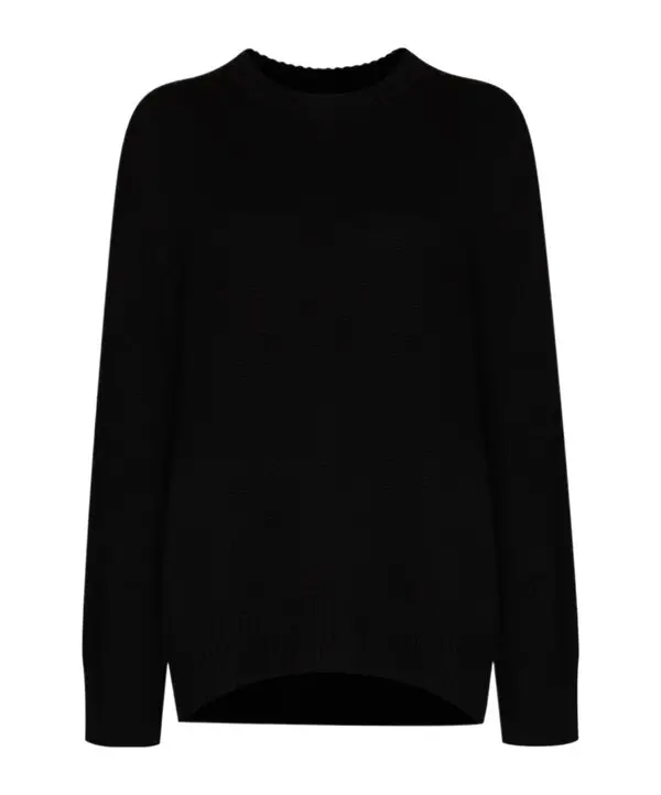 LISA YANG Long-sleeve Knit Sweater - Black