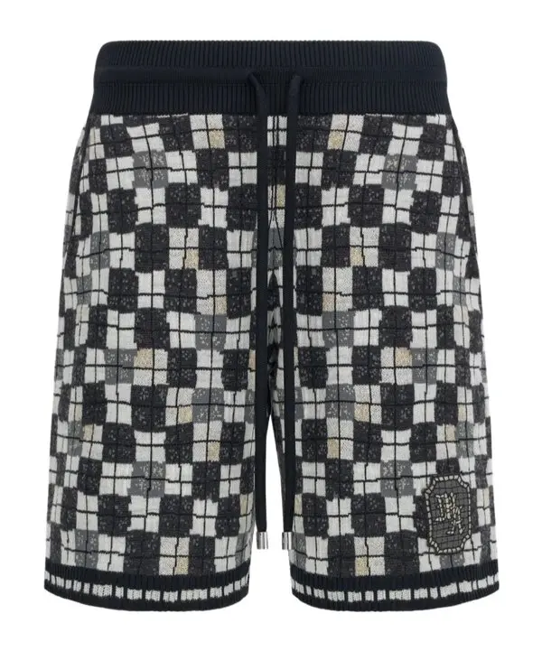 Amiri Checkered Knit Shorts