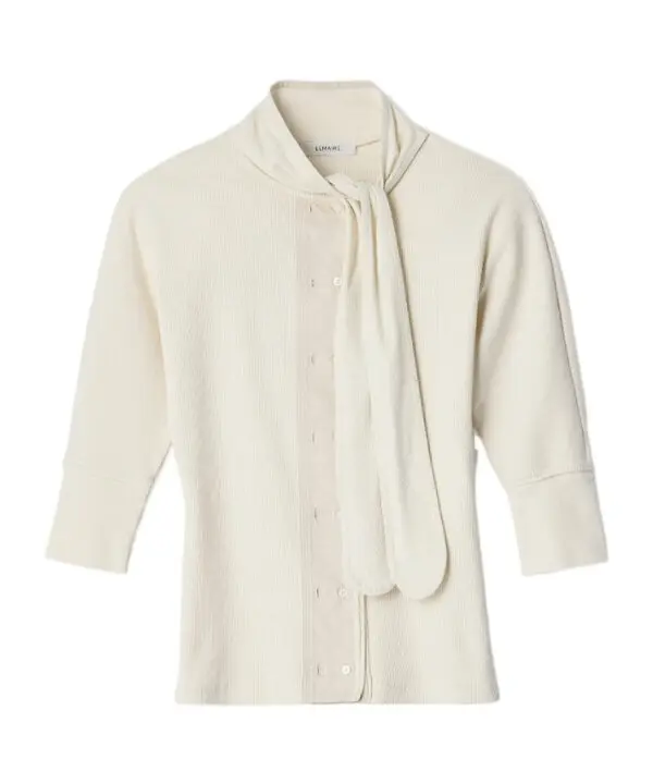 LEMAIRE Tie-neck Cardigan - Enoki