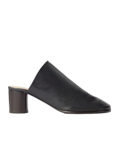 LEMAIRE Glove Leather Mules - Dark Chocolate