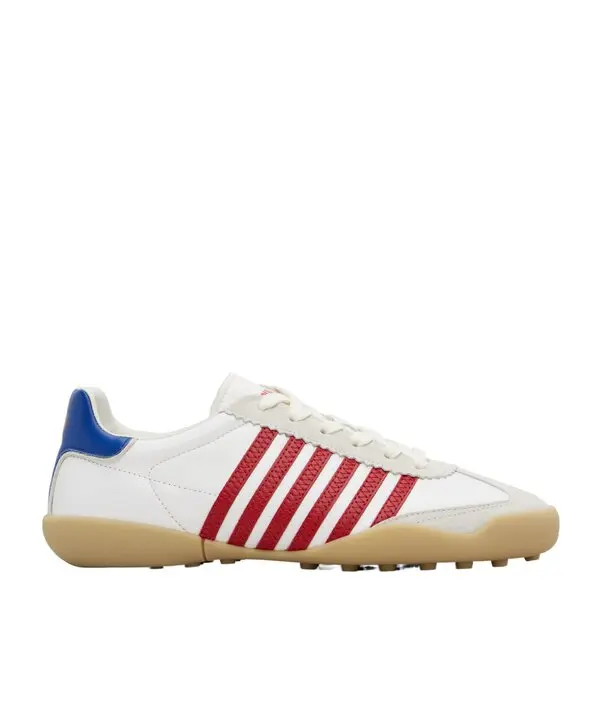 Dsquared2 Striped Soccer Low-top Sneakers - White/red/blue
