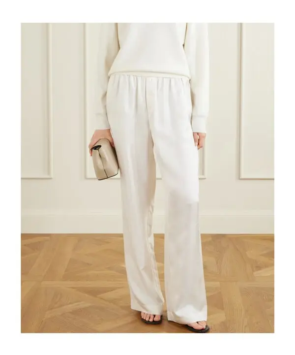 RÓHE Silk Satin Wide-leg Pants