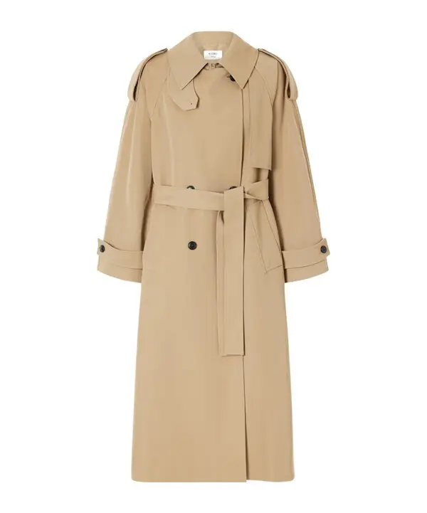 RÓHE Double-breasted Long-sleeved Trench Coat - Beige