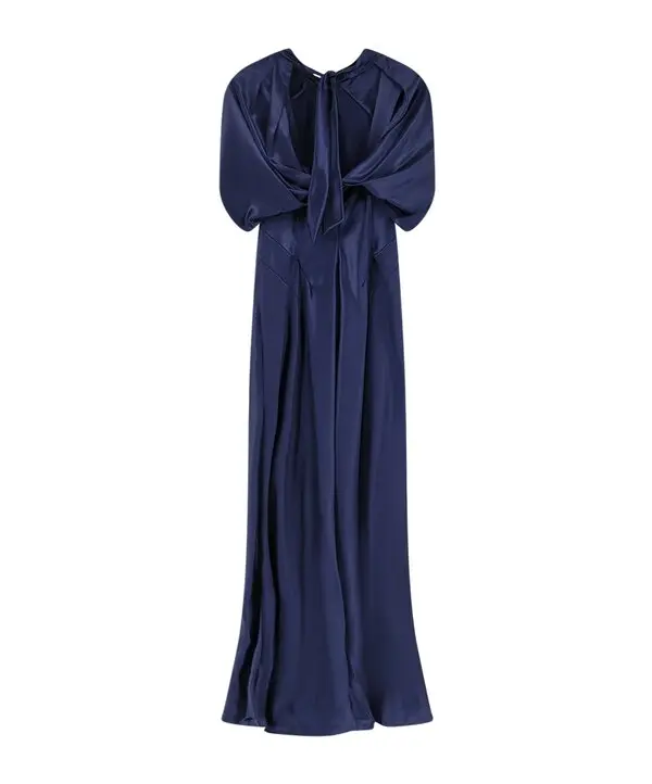 Alberta Ferretti Long Dress With Cut-out Detail - Blue