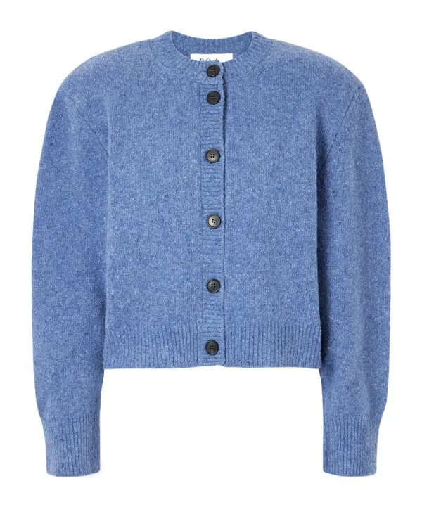 RÓHE Long-sleeved Wool Cardigan - Blue
