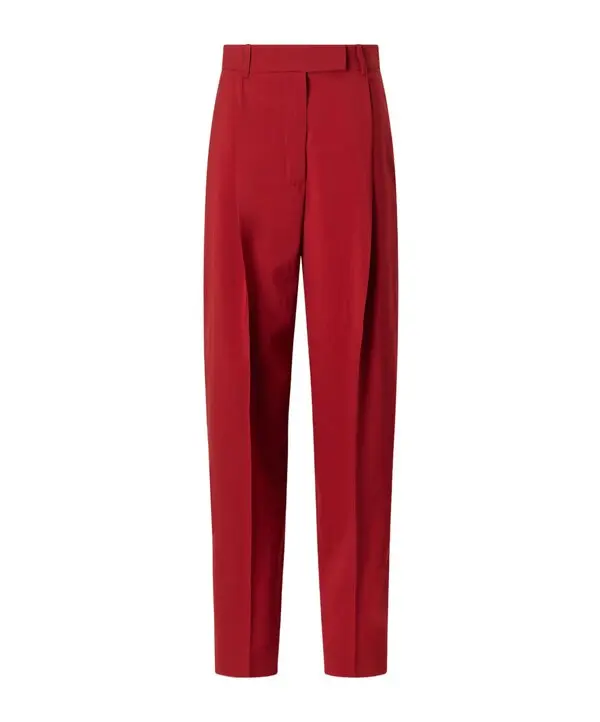 RÓHE Casual Pants With Belt Loops - Red