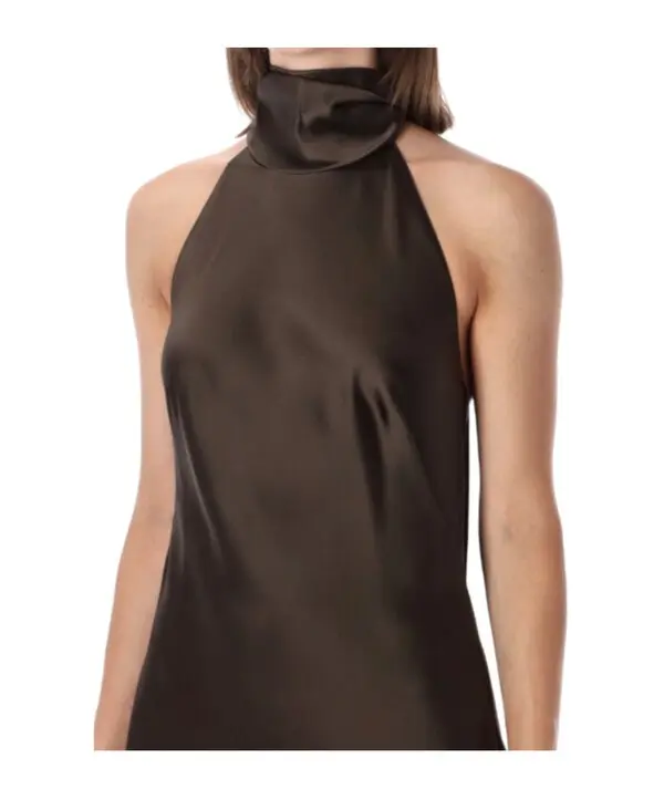 Ralph Lauren Sleeveless High-neck Formal Dress - Black