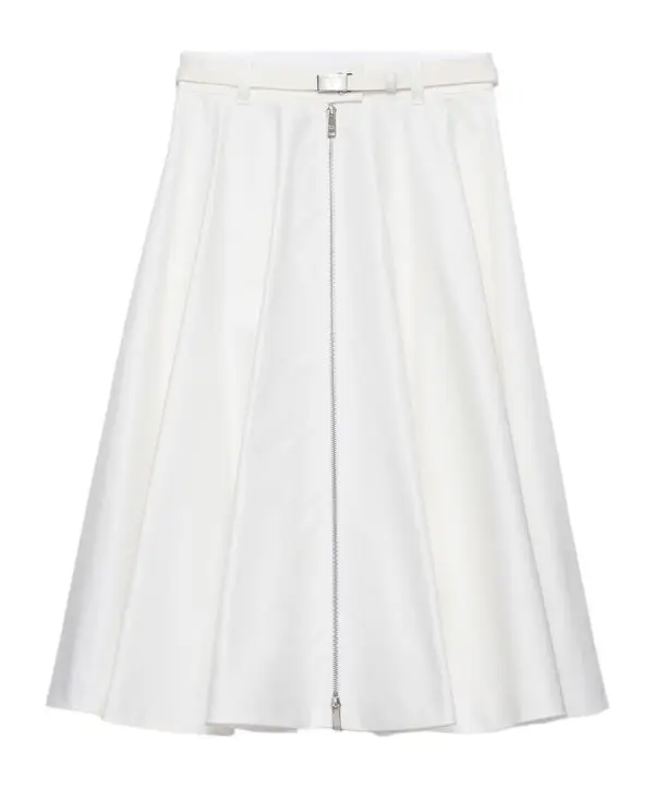 Prada Zipper Skirt - White