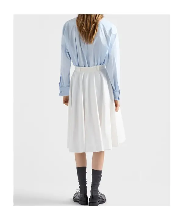 Prada Chino Midi-skirt With Zipper