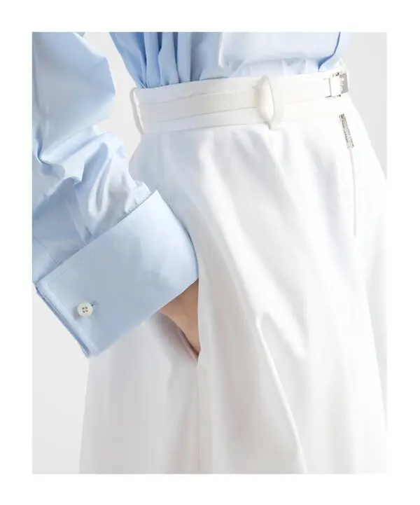 Prada Chino Midi-skirt With Zipper
