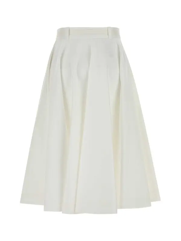 Prada Chino Midi Skirt With Zipper Detail