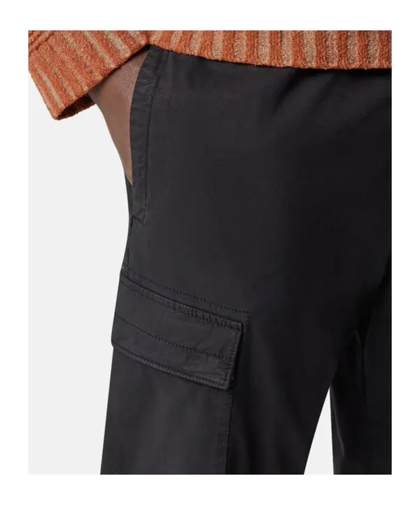 Stone Island Regular-tapered Fit Cargo Trousers With Drawstring Waistband