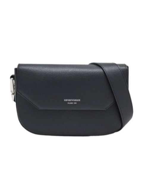 Emporio Armani 1981 Leather Shoulder Bag - Black