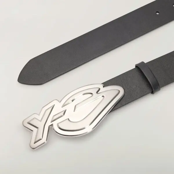 Y3 Logo-plaque Leather Belt
