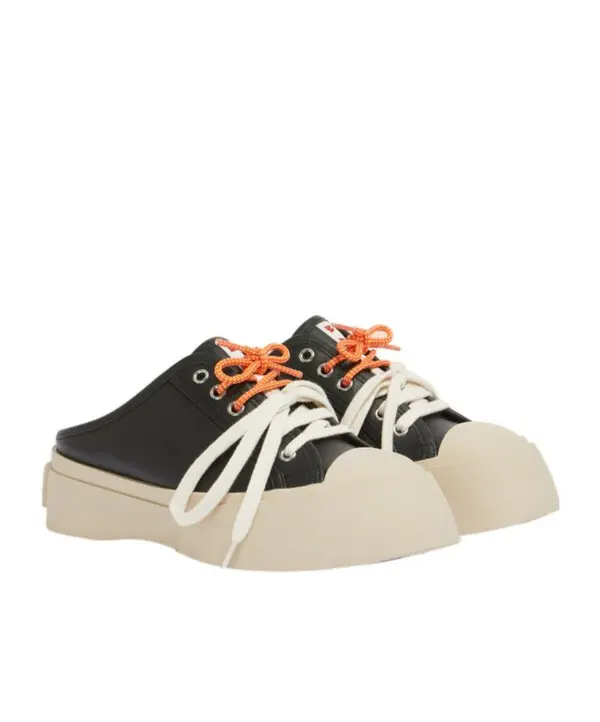 Marni Leather Pablo Lace-up Sabot