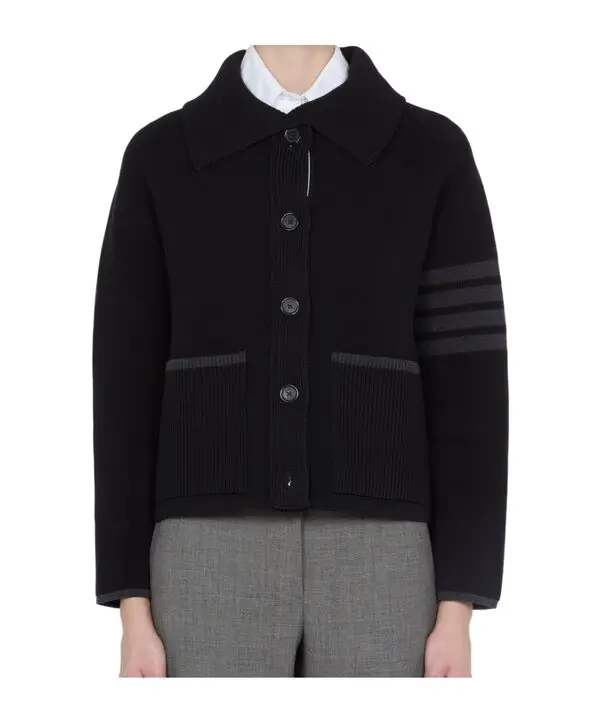 Thom Browne Wool-blend Jacket - Black