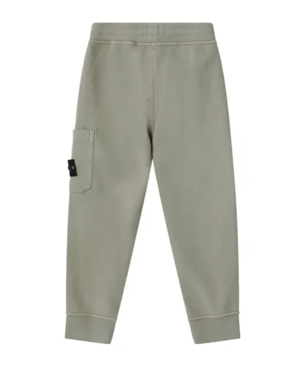 Stone Island Moss Cotton Jogging Trousers With Compass Patch