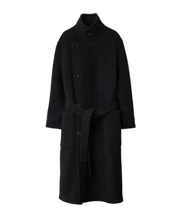 LEMAIRE Long-sleeved Wrap Coat - Black
