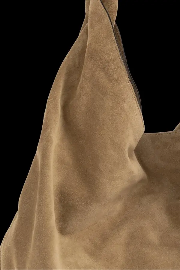 Moschino Suede Tote And Shoulder Bag