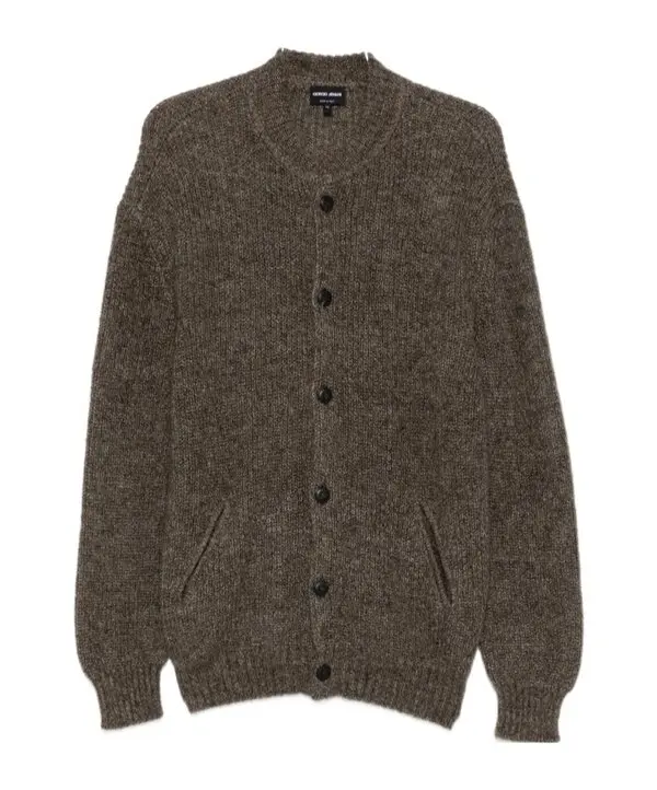Giorgio Armani Long-sleeve Cardigan - Brown